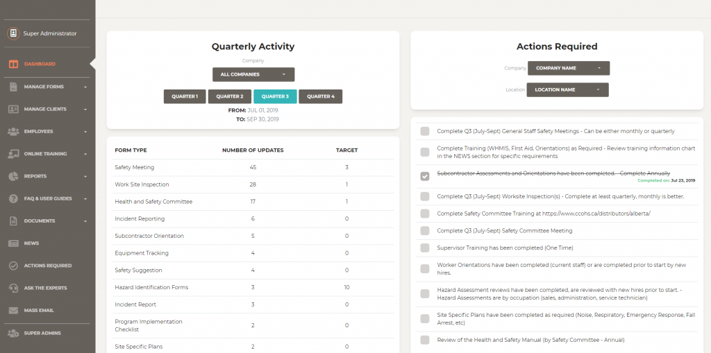 Safety Management Application - Calibre Consulting